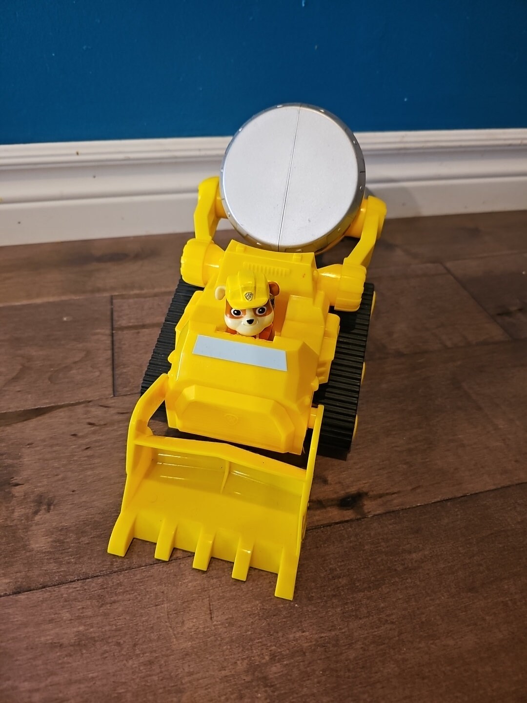 PAW Patrol the Movie Rubble's Deluxe Bulldozer Yellow Construction Spin ...