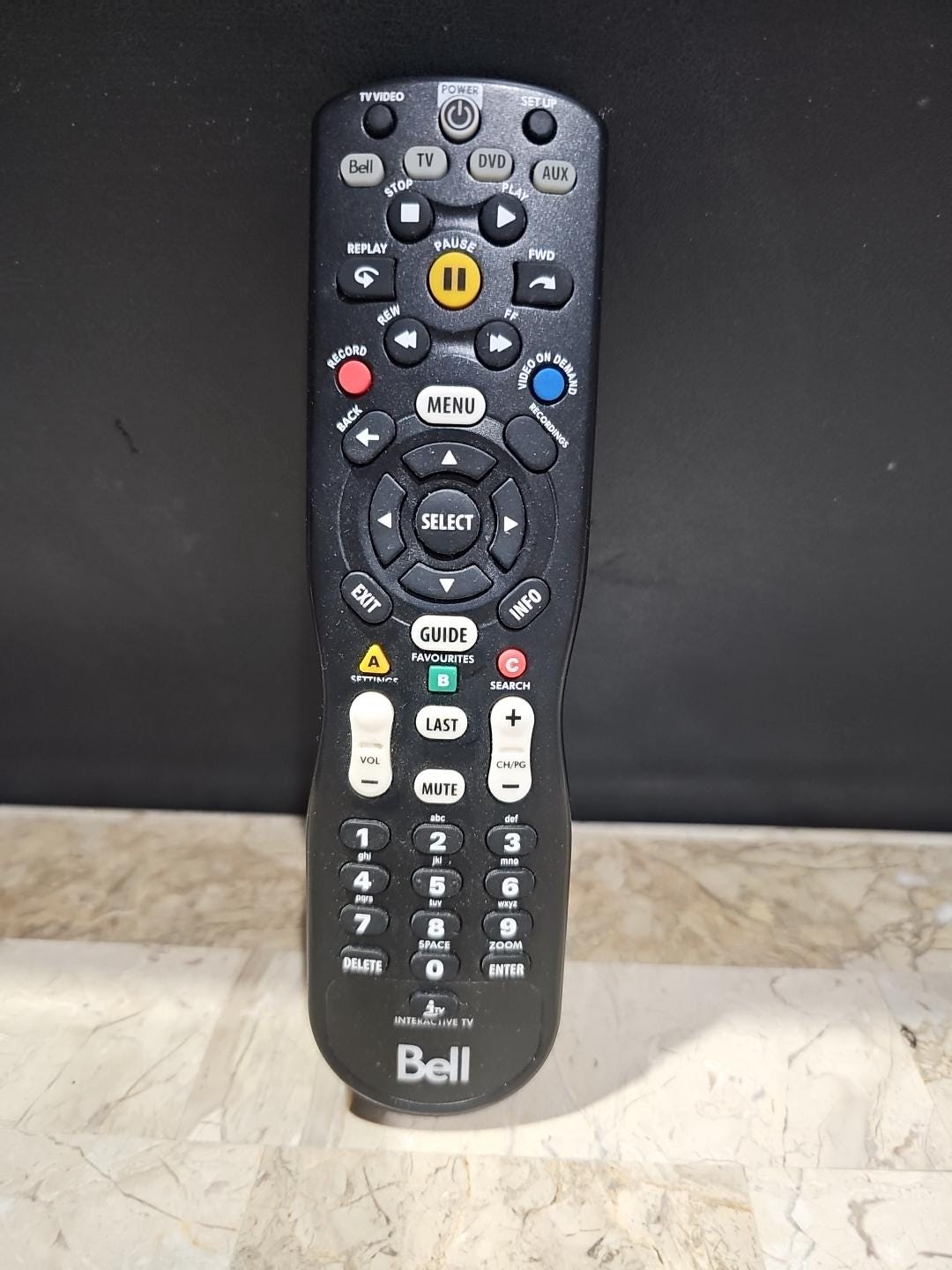 BELL Nova Interactive Itv Fibe TV Box Remote Control URC-62440BAO-003-R ...