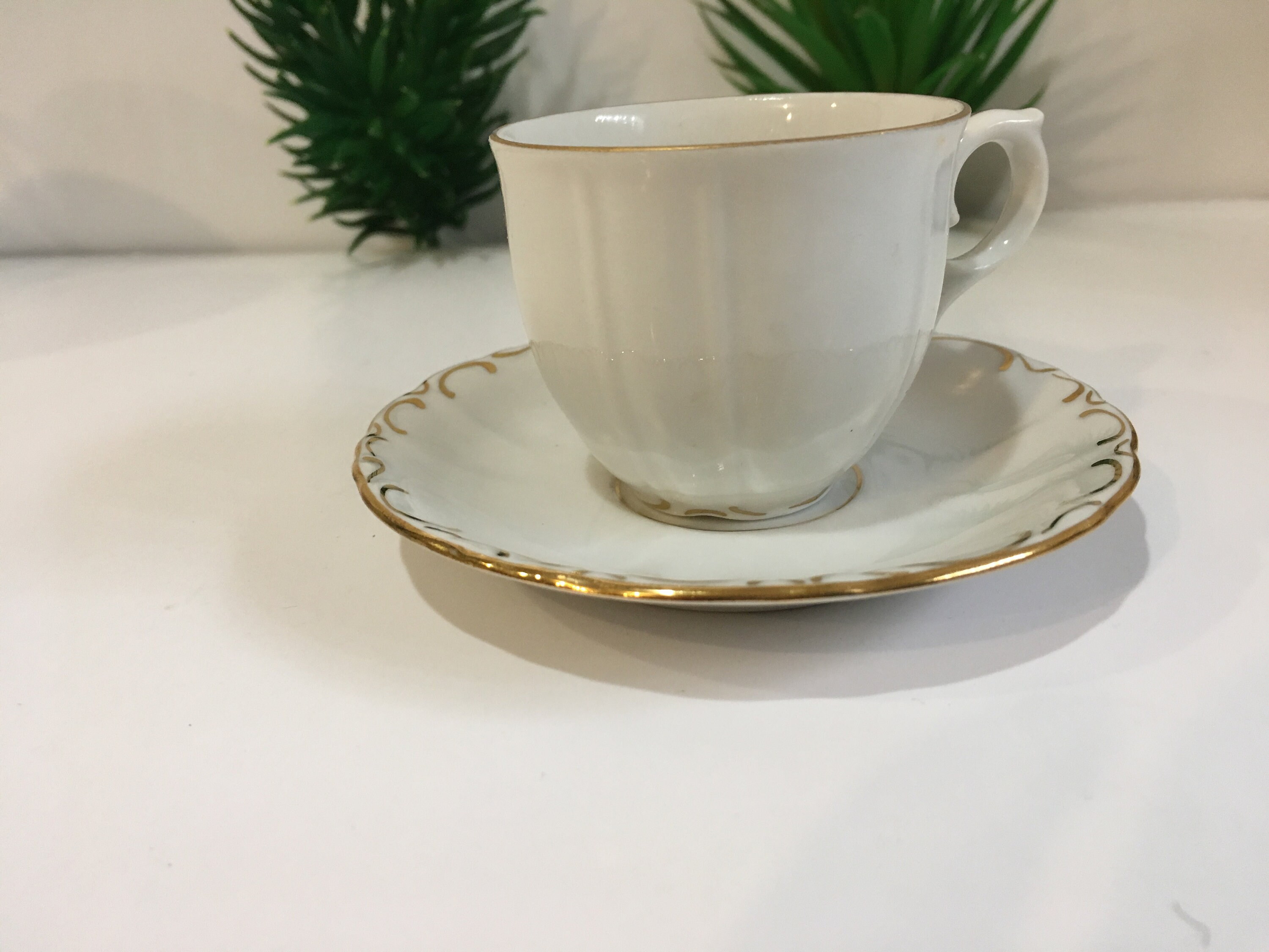 11 piezas mezclan taza de té en miniatura y platillos set Boho, Baviera ...