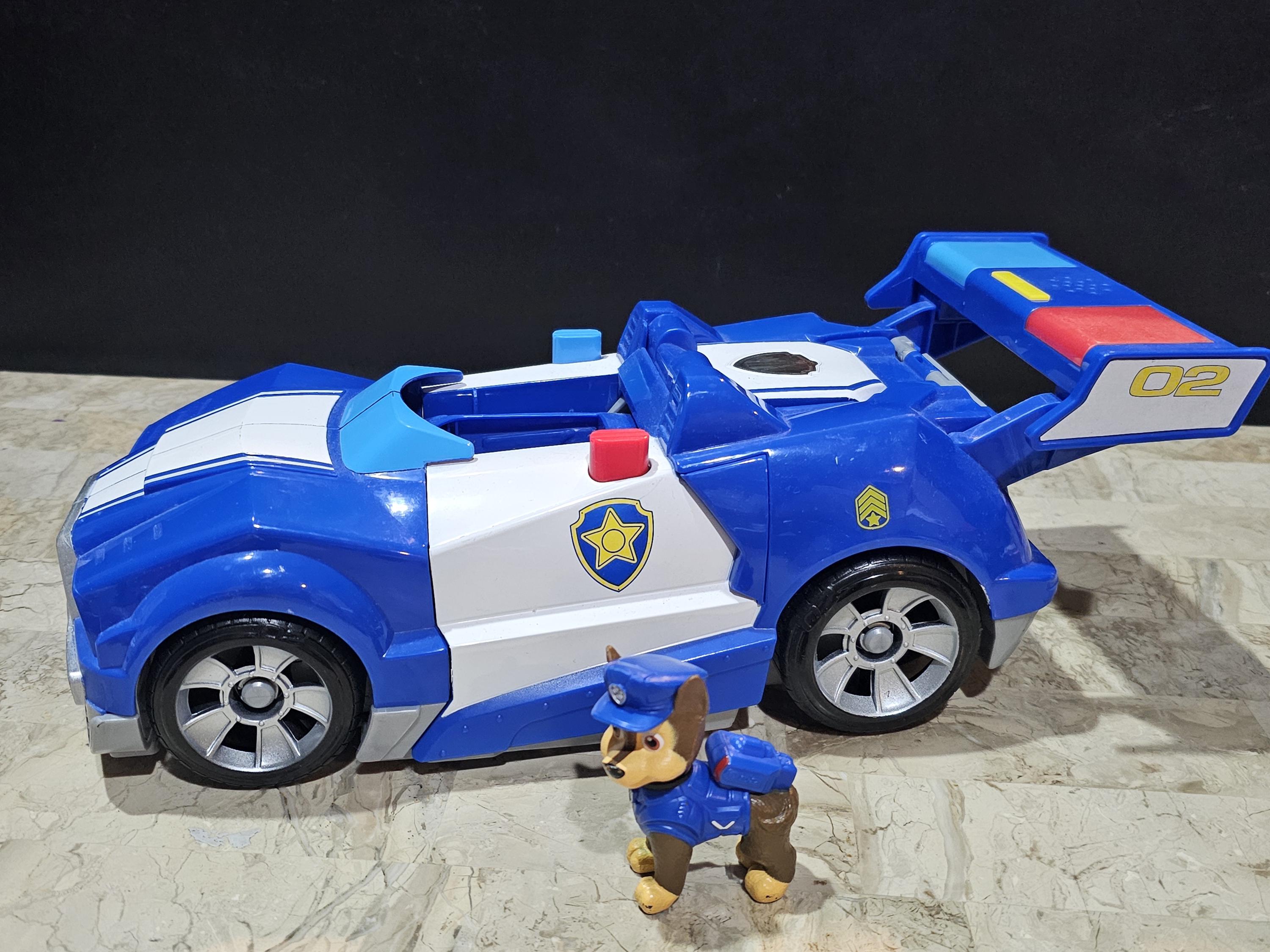 Paw Patrol Chase Deluxe Transforming Vehicle Toy Car With Figure From ...