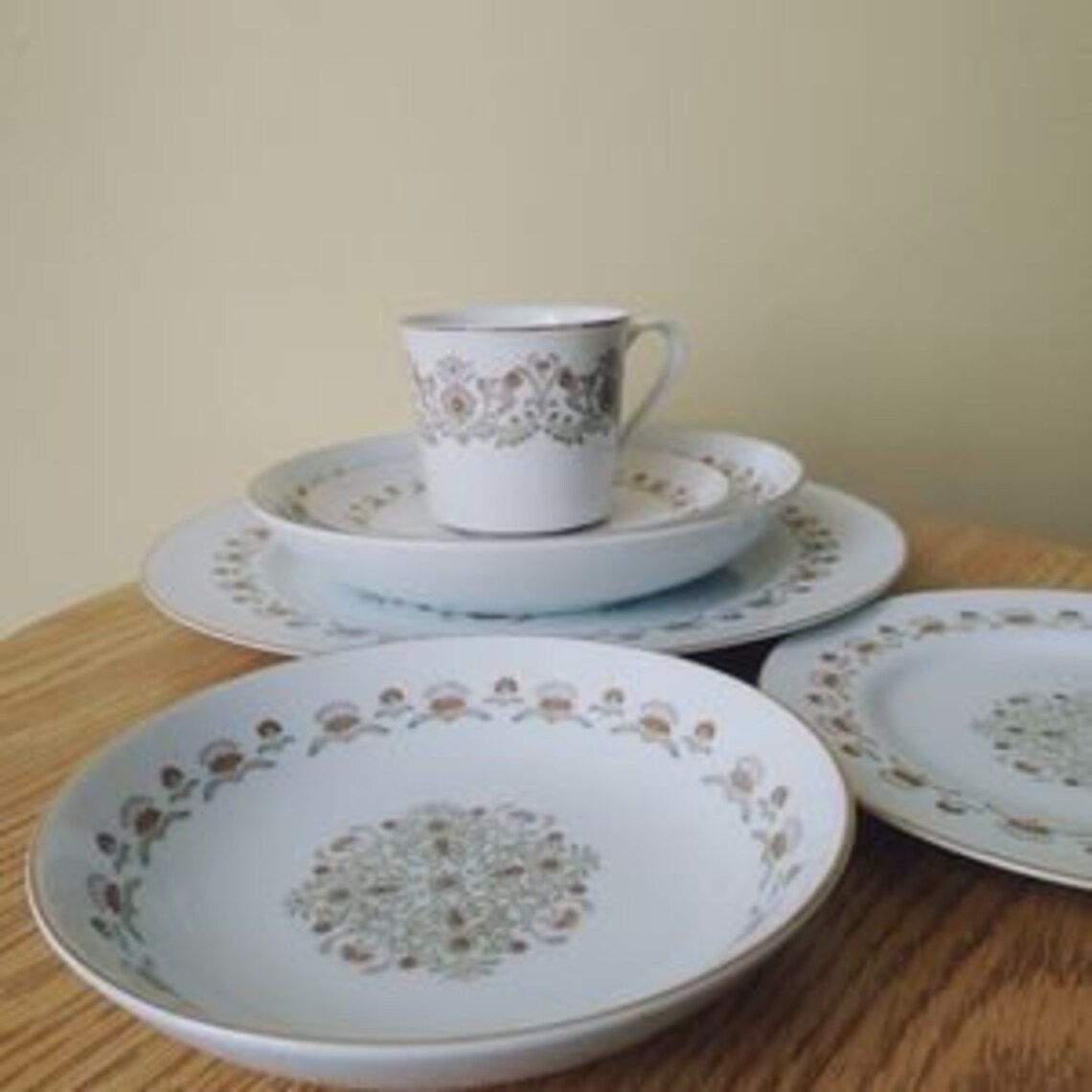 Vintage Dynasty Japan Fine China Pattern Floret 6 Pieces 1 Place ...