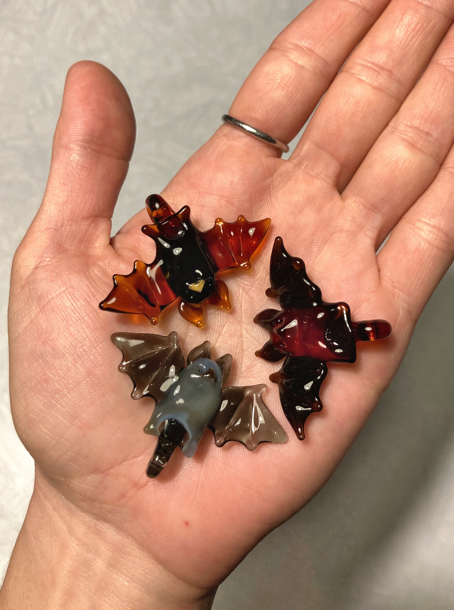 Glass Bat Charm - Etsy