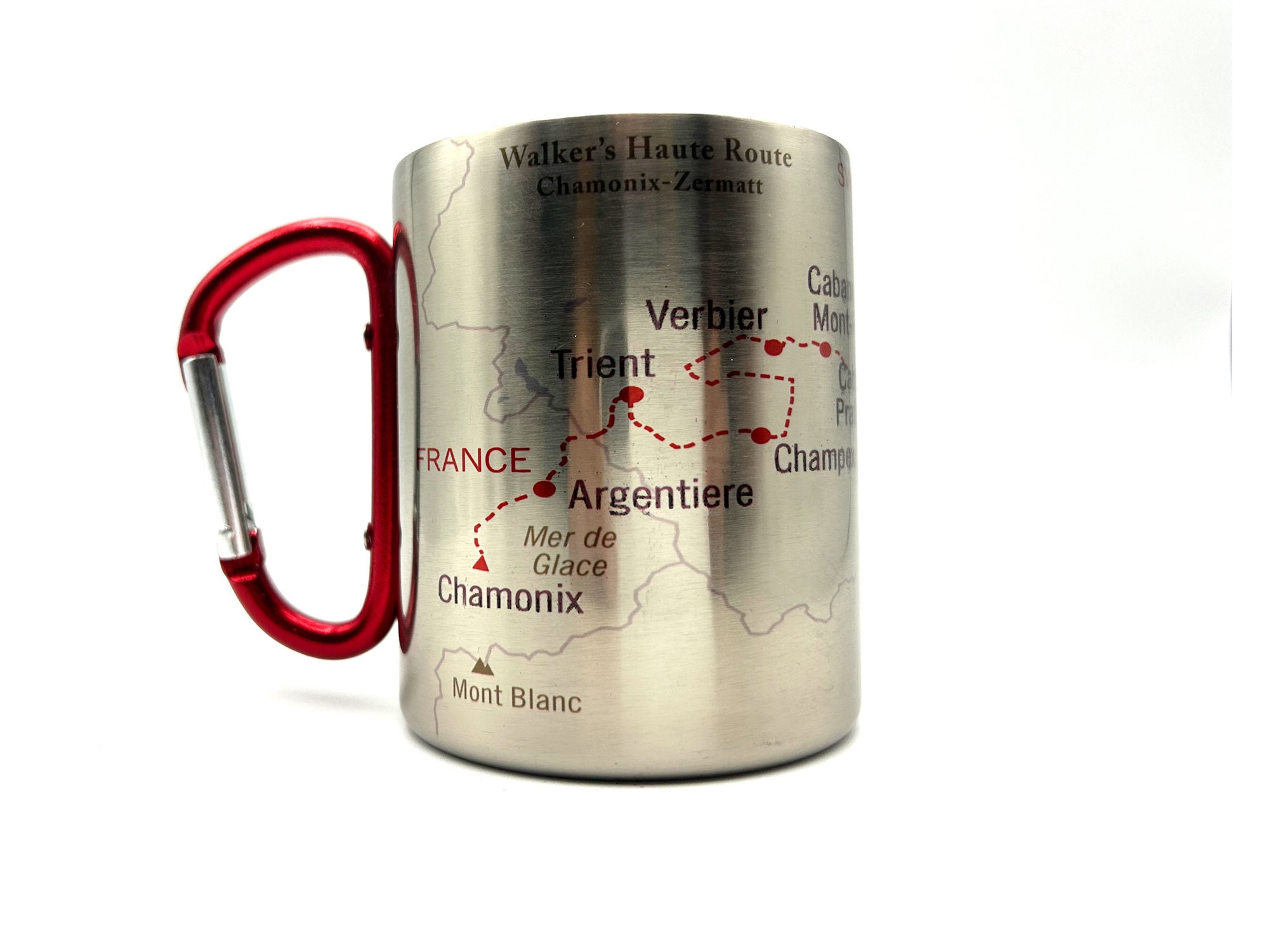 Chamonix-zermatt(walker's Haute Route) Trail Map, Carabiner Coffee Mug ...