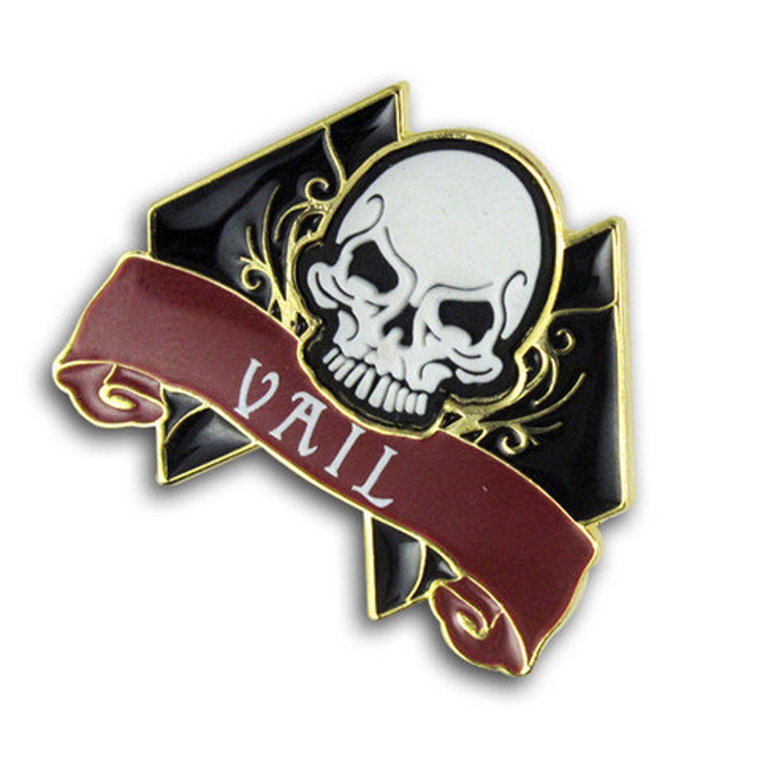 Vail Skull Ski Resort Pin - Etsy