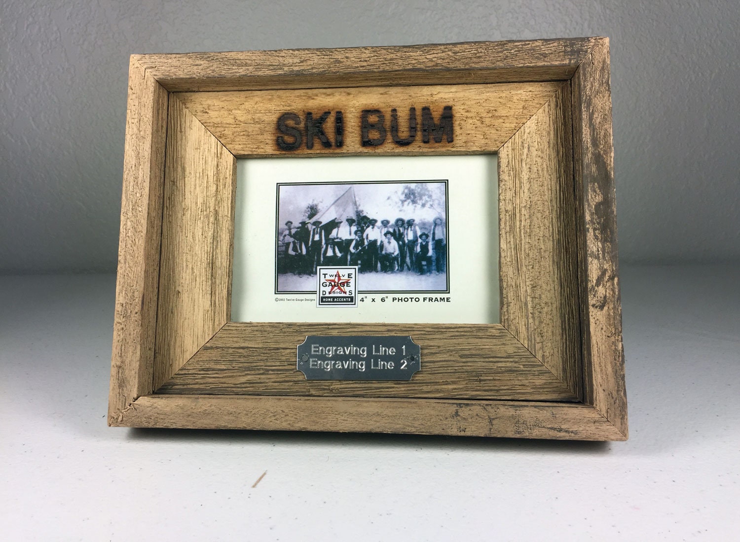 Custom Wooden Ski Picture Frame