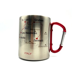 Chamonix-zermatt(walker's Haute Route) Trail Map, Carabiner Coffee Mug ...