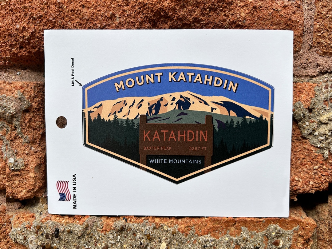 Mount Katahdin Decal, Sticker - Etsy