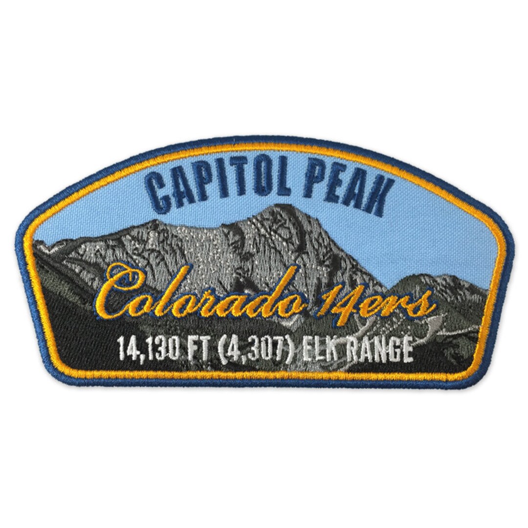 Capitol Peak Colorado 14ers Mountain Patch - Etsy