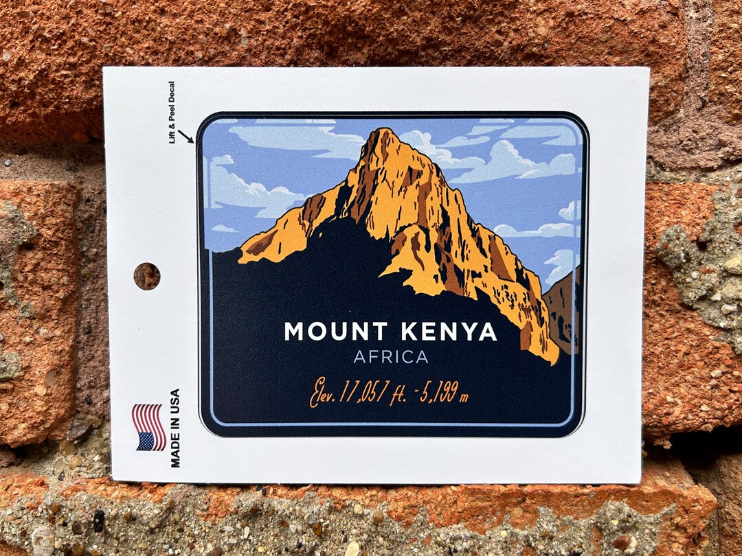 Mount Kenya Decal, Sticker - Etsy