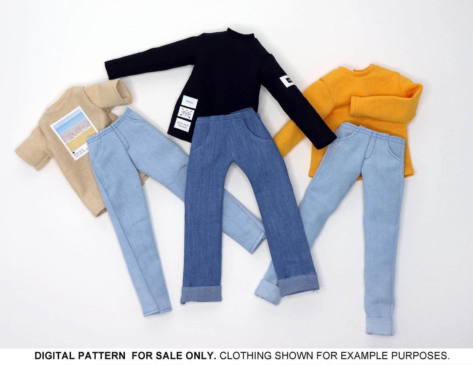 Shirt & Jeans [EAH Boy] - DIGITAL Download Doll Clothes Pattern - Etsy