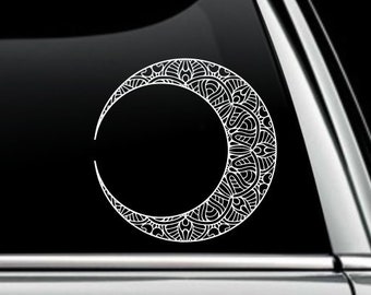 Crescent moon decal | Etsy