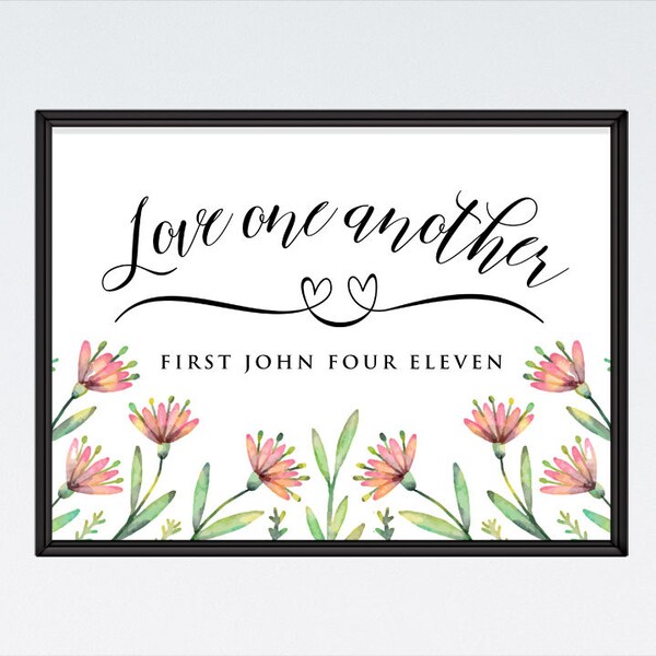 Love One Another Art - Etsy