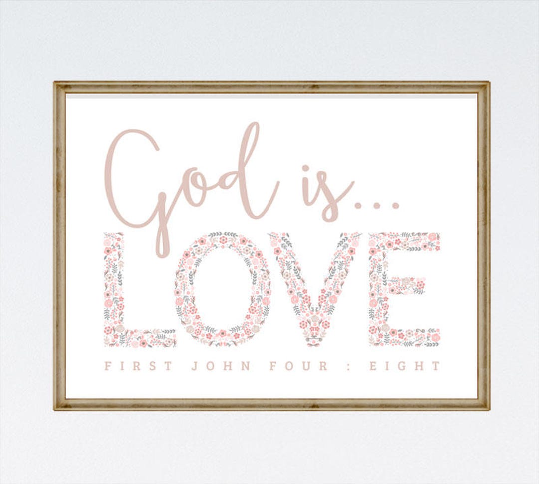 God is Love 1 John 4:8 Children's Nursery Decor, Nursery Decor ...