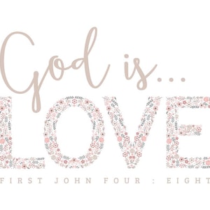 God is Love 1 John 4:8 Children's Nursery Decor, Nursery Decor ...