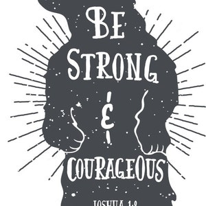 Be STRONG & Courageous Joshua 1:9 Woodland Nursery Decor - Etsy