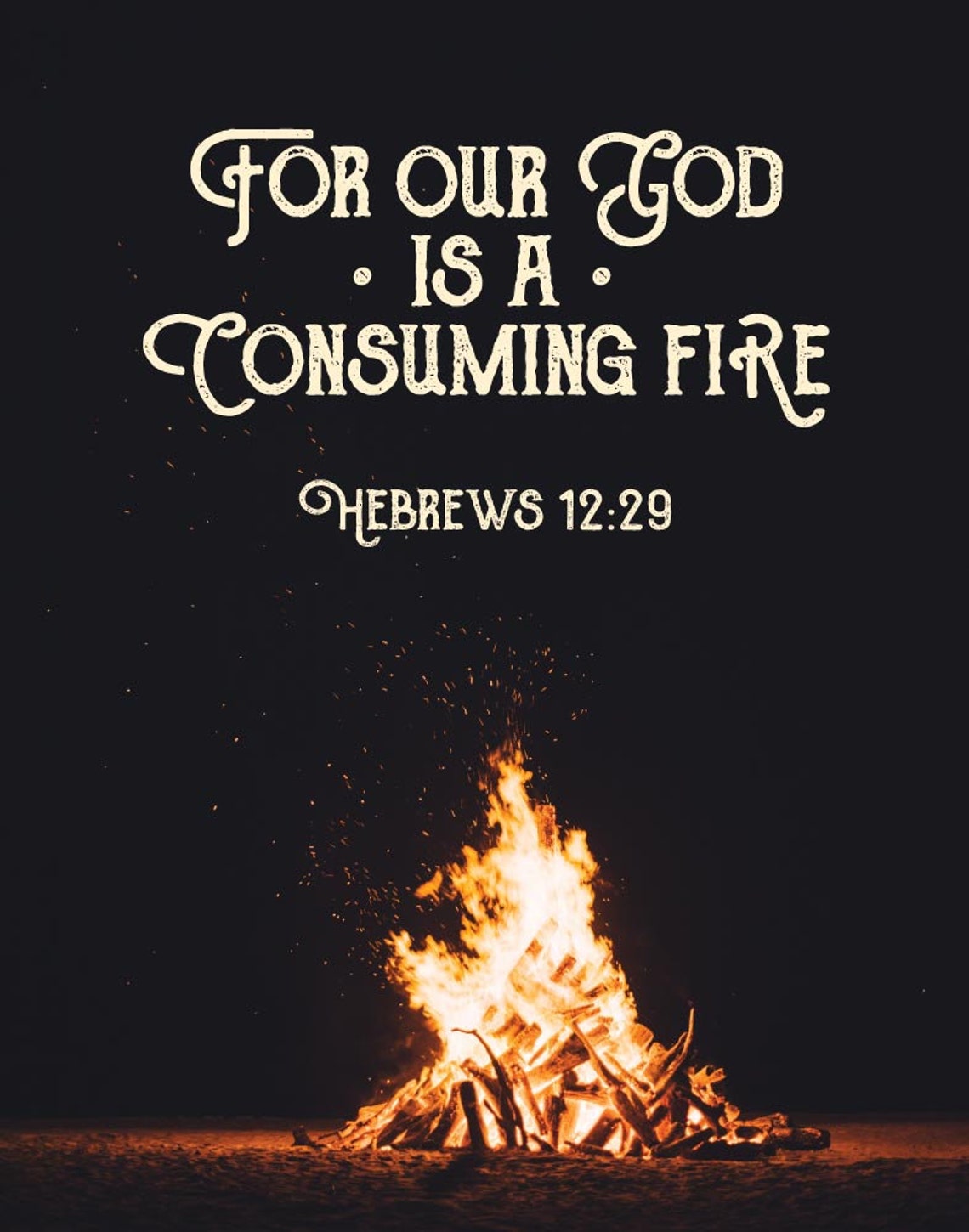 INSTANT DOWNLOAD for Our God is a Consuming Fire. Hebrews - Etsy