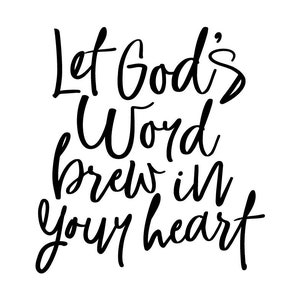 Calligraphy Print Coffee Lover Art Bible Verse Print Coffee - Etsy