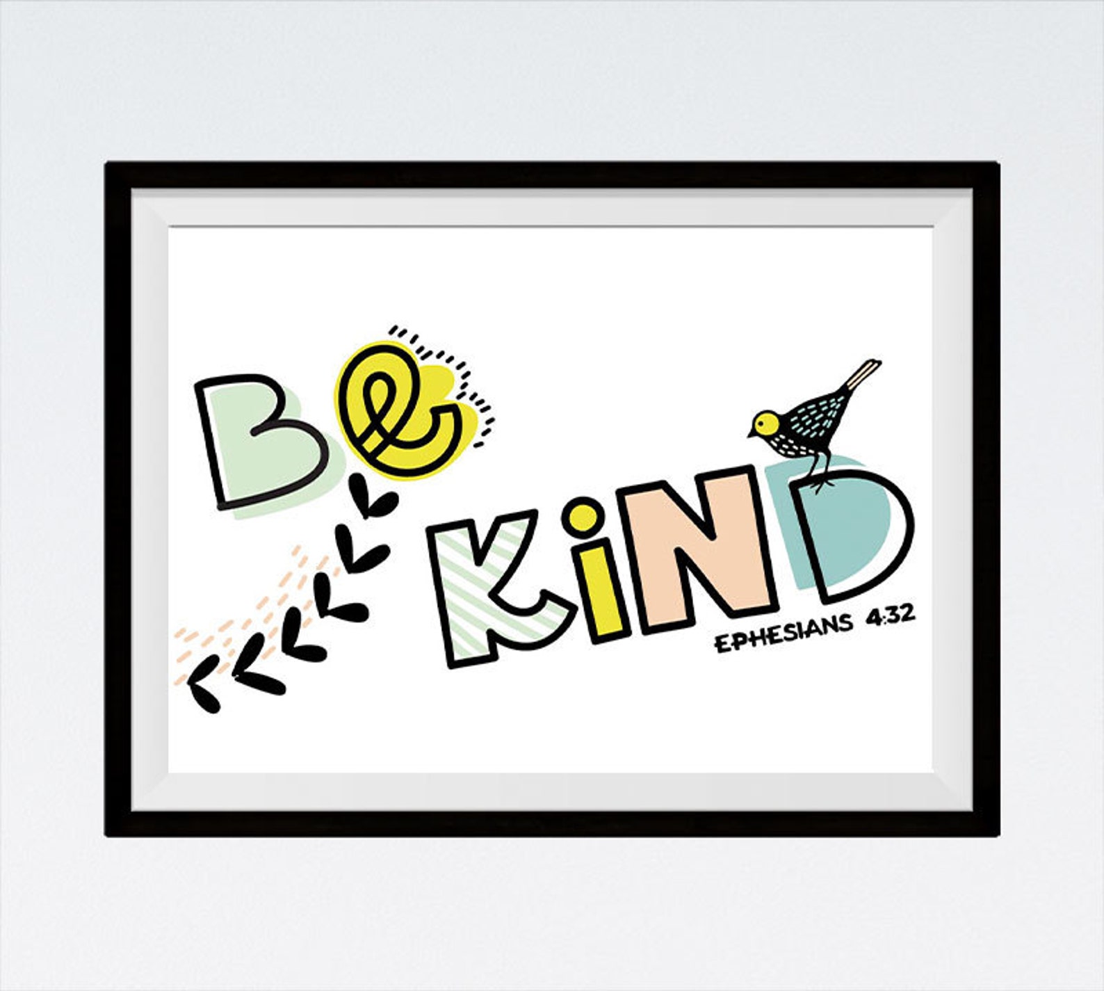 Be Kind Ephesians 4:32 Be Kind Nursery Decor, Bible Verse Wall Art ...