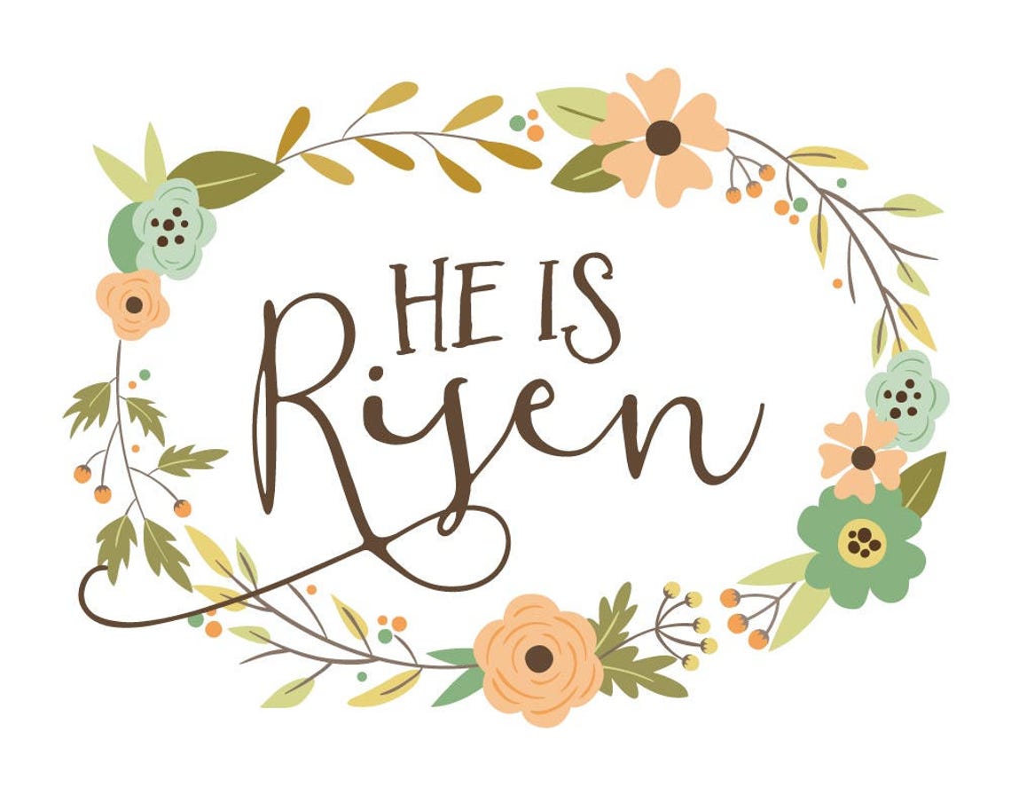 He is Risen Printable Bible Verse Print, Scripture Printable, Christian ...