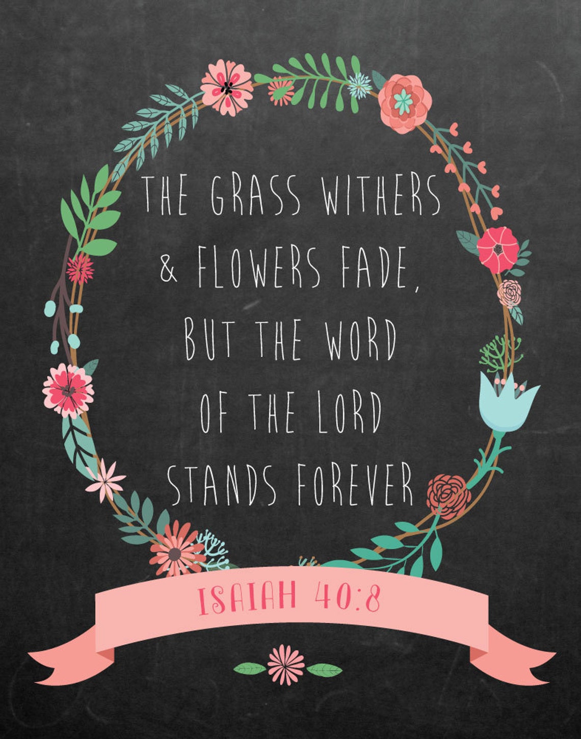INSTANT DOWNLOAD Bible Verse Art Printable, Scripture Print Christian ...