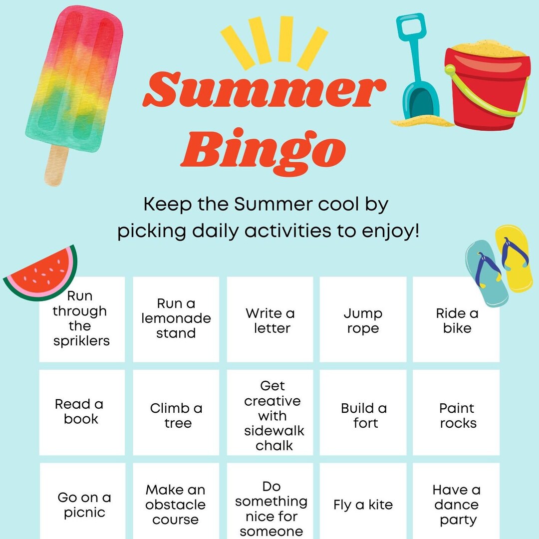 Summer Bingo Digital Download - Etsy