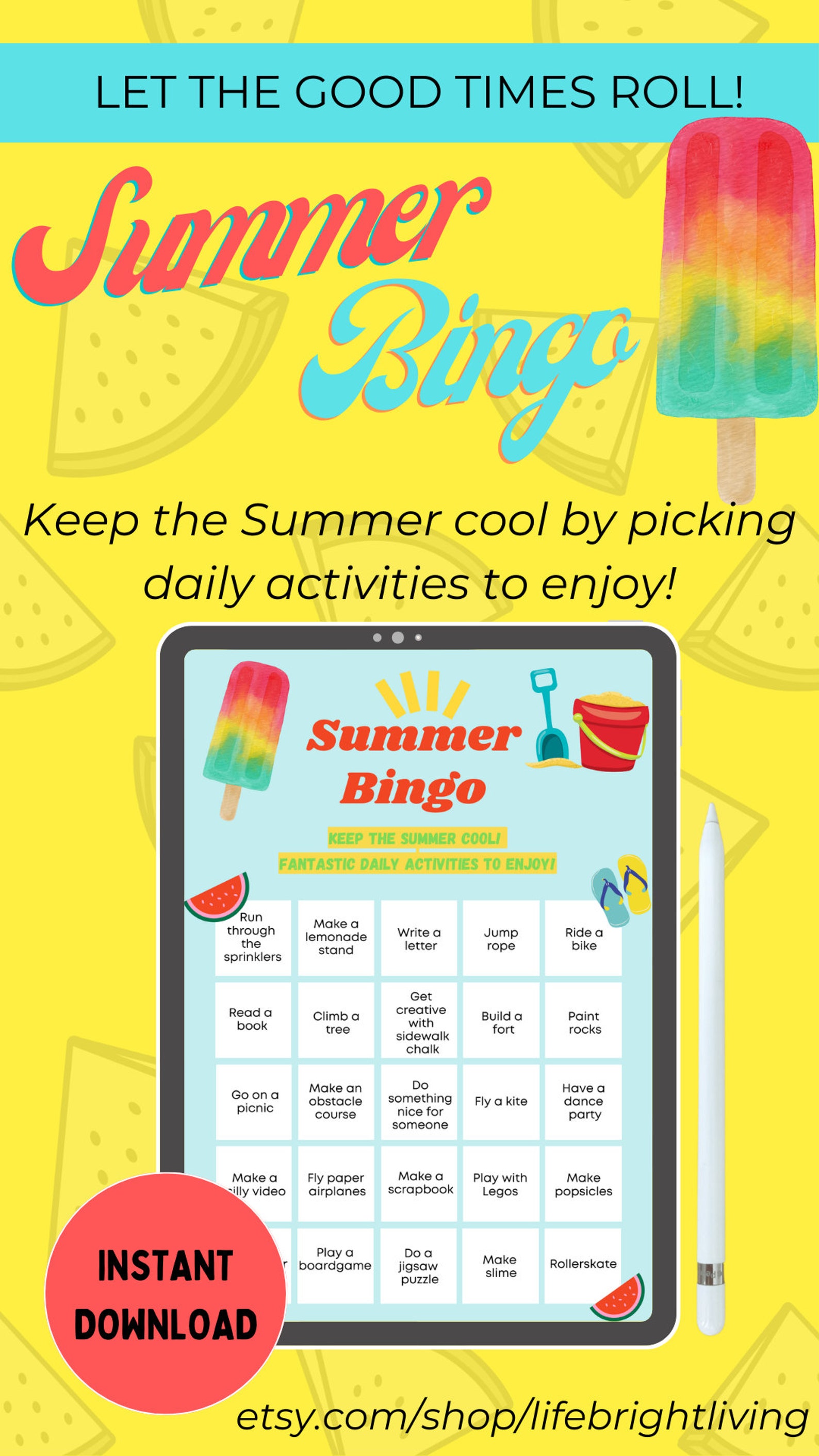 Summer Bingo Digital Download - Etsy