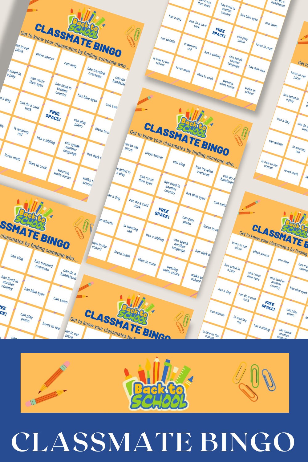Back to School Classmate Bingo - Instant Download (printable) - Etsy
