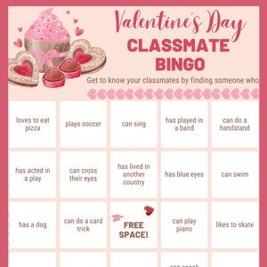 Valentine's Day Classmate Bingo - Etsy