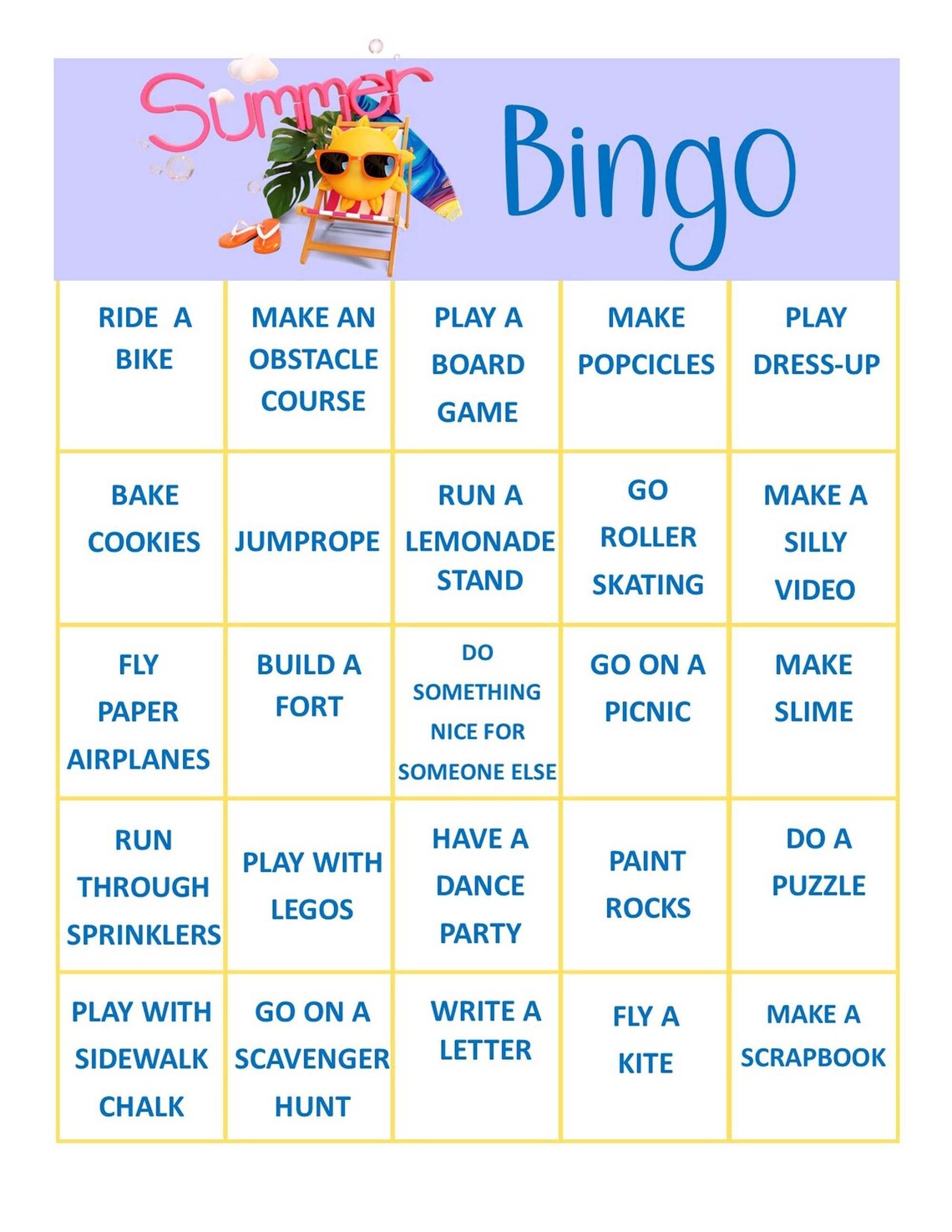 Summer Bingo Digital Download - Etsy
