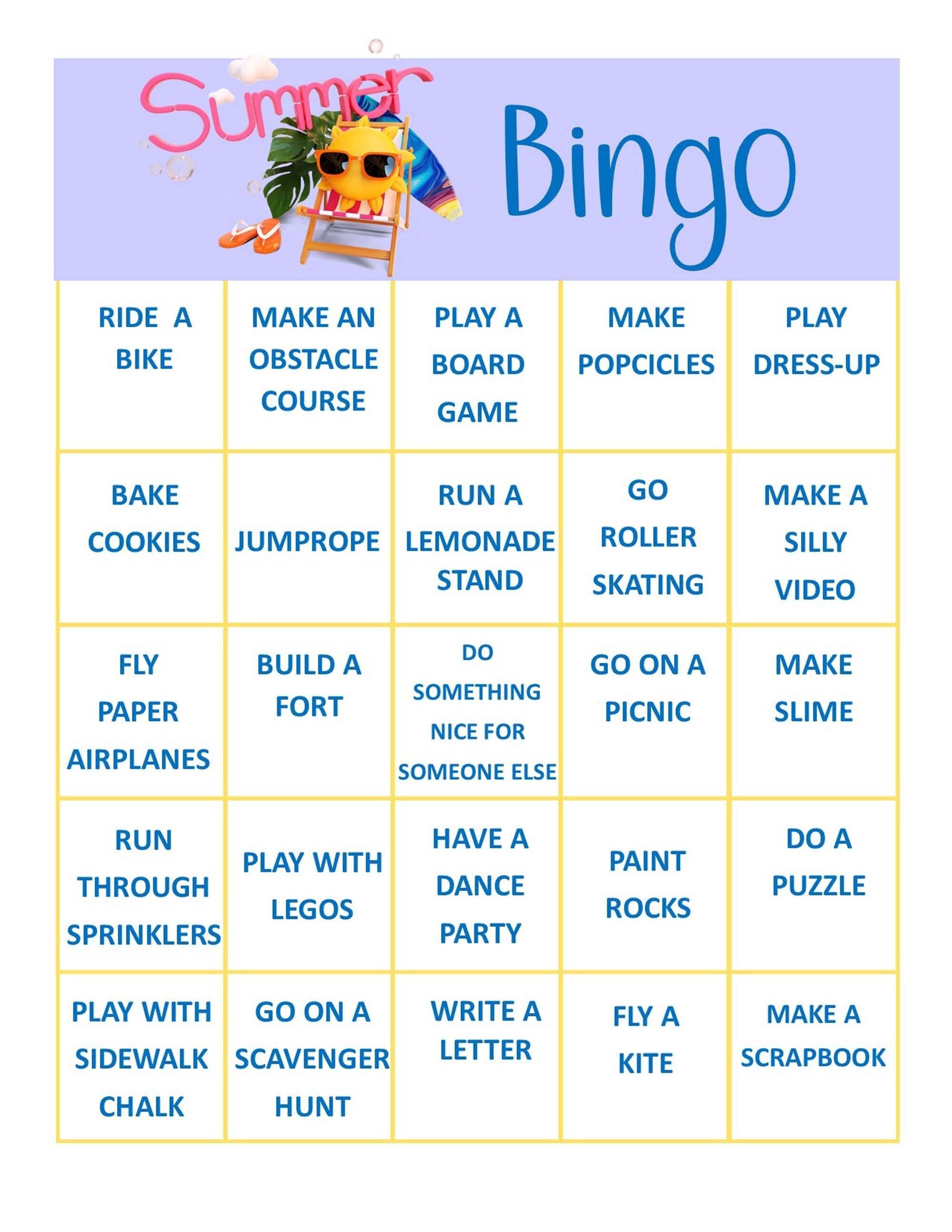 Summer Bingo Digital Download - Etsy
