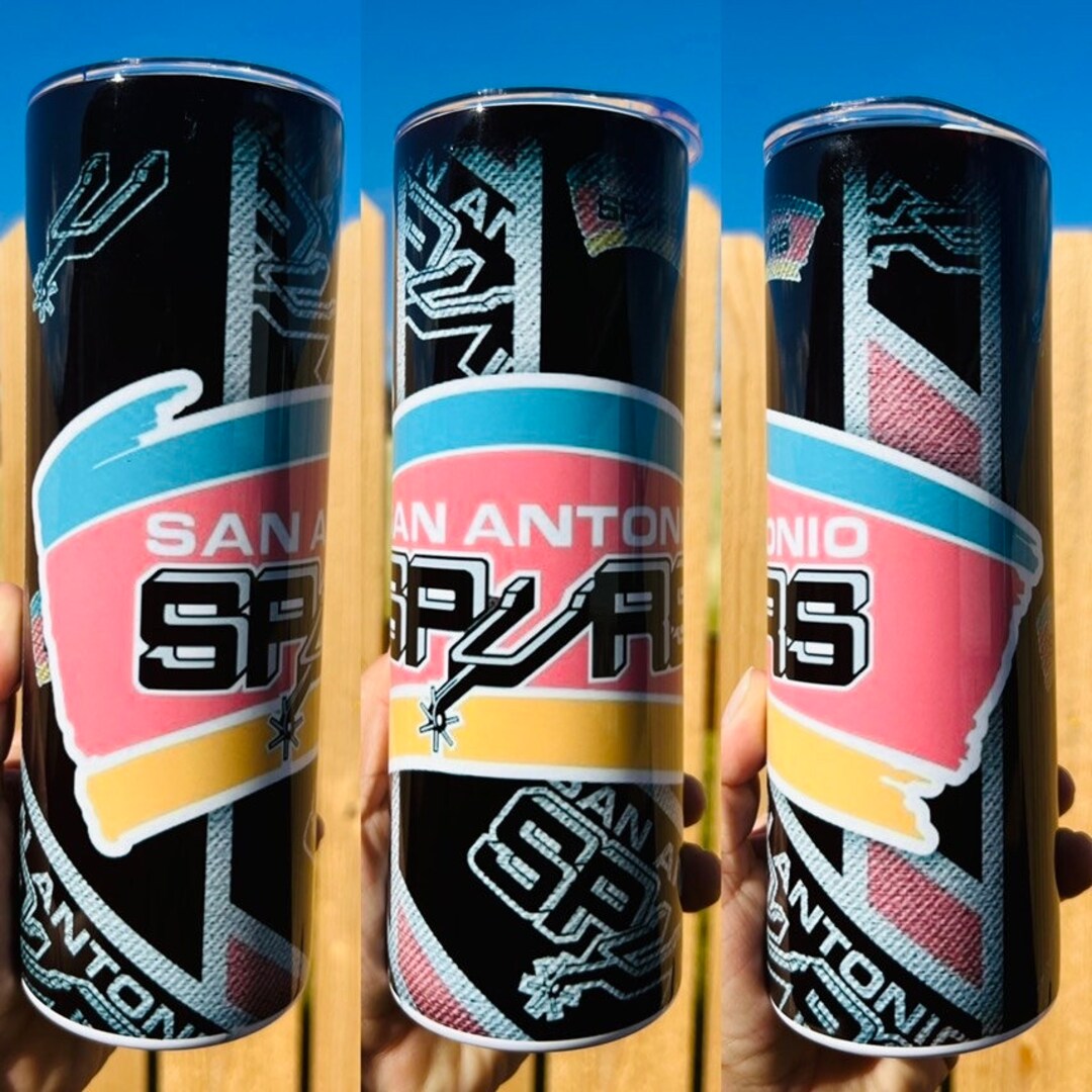 San Antonio Spurs 20oz Skinny Tumblers Retro Old School Colors Fiesta ...