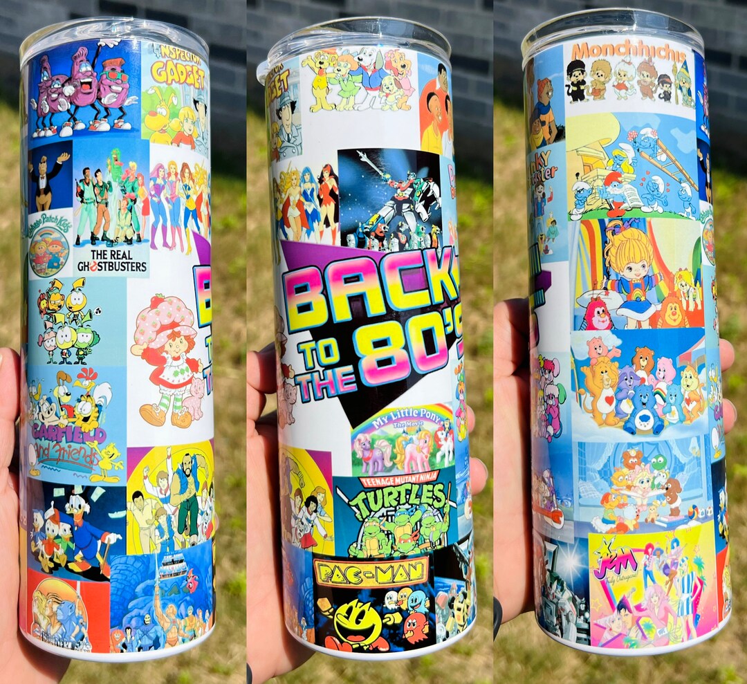 20oz Tumbler Back to the 80s Retro Throwback Cartoons 80s Cartoons 80s ...