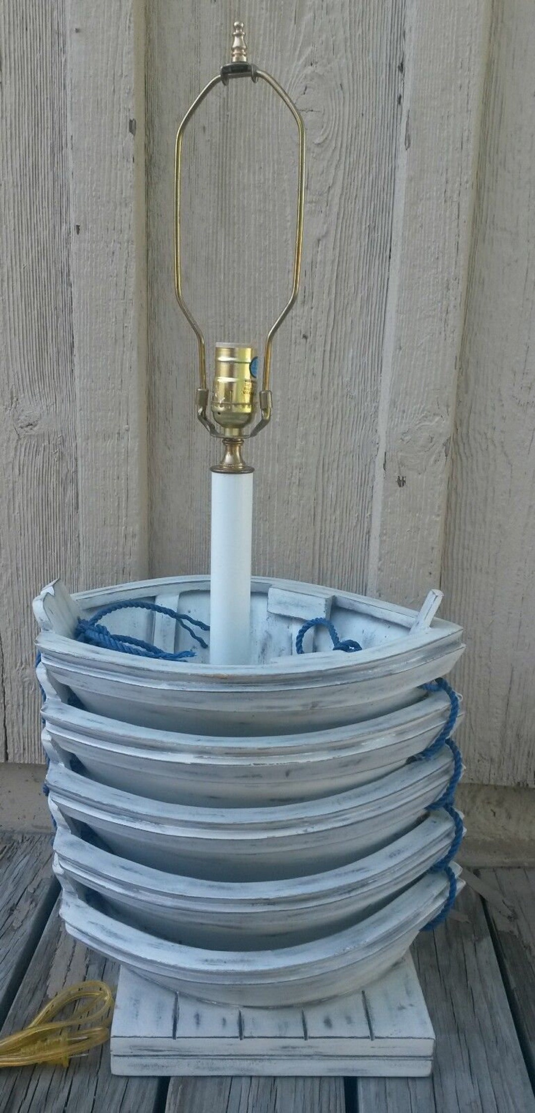 Vintage Shady Lady Lamp Row Boats White Ropes Maritime - Etsy
