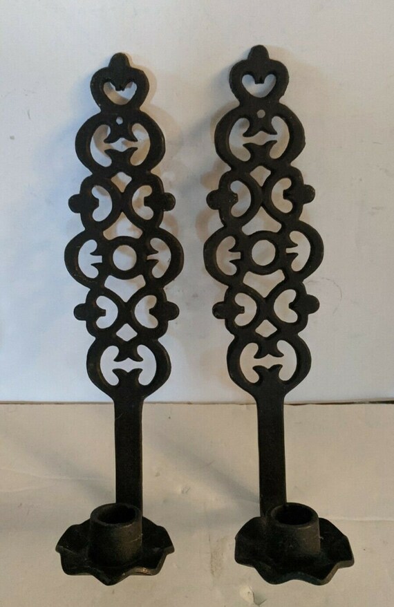 Candleholders Cast Iron Candle Holders Gothic Black Lighting Decor ...