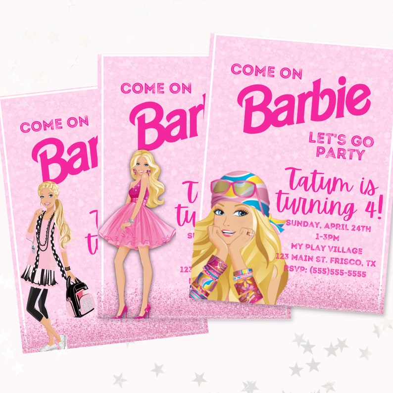 Sparkle Birthday Invitation Girls Birthday Invitation - Etsy