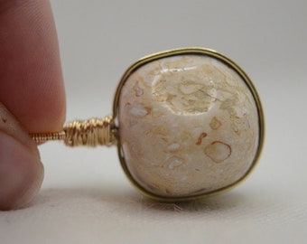 Petrified Palm Root Crescent Moon Pendant, Crescent Moon Crystal ...