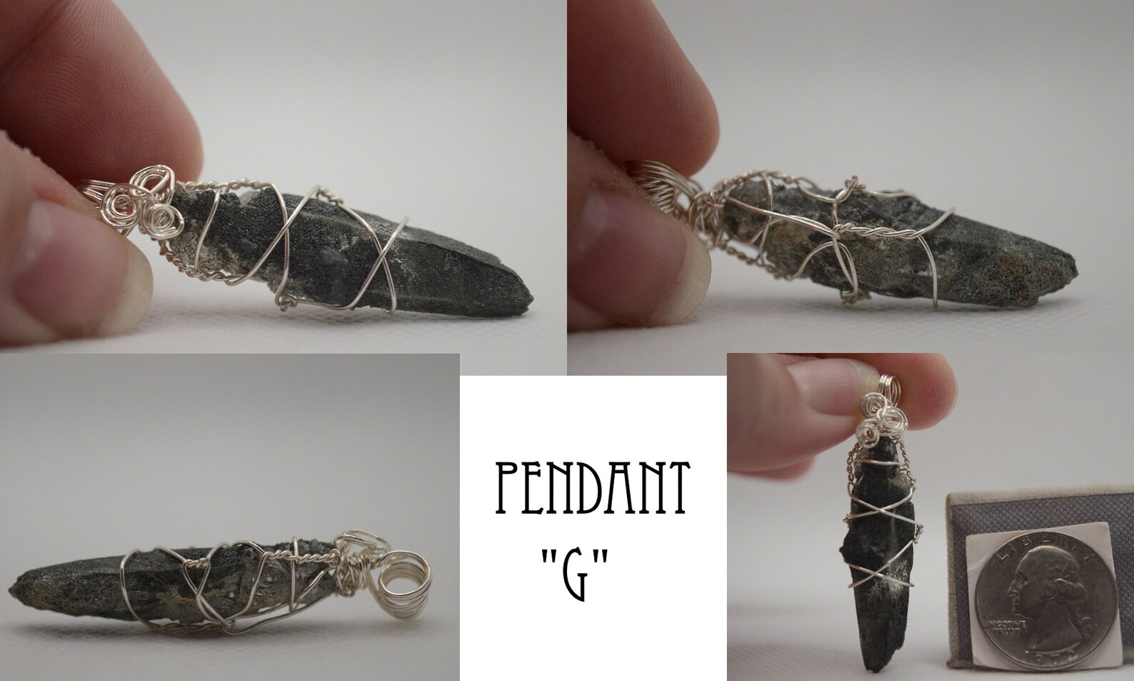 Chlorite in Quartz Pendant | Etsy