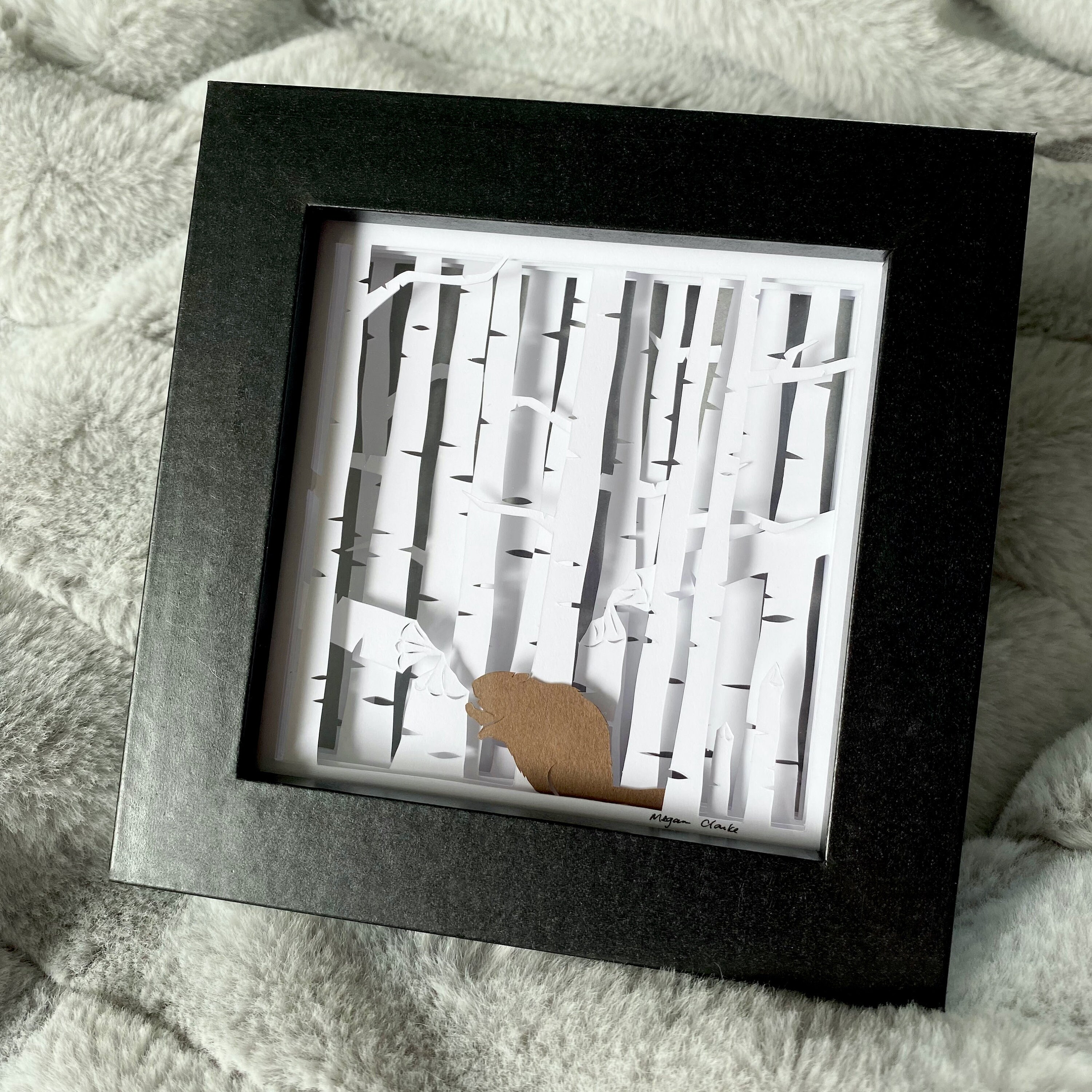 Beaver Birch Tree Forest Mini Layered Paper Artwork - Etsy Canada