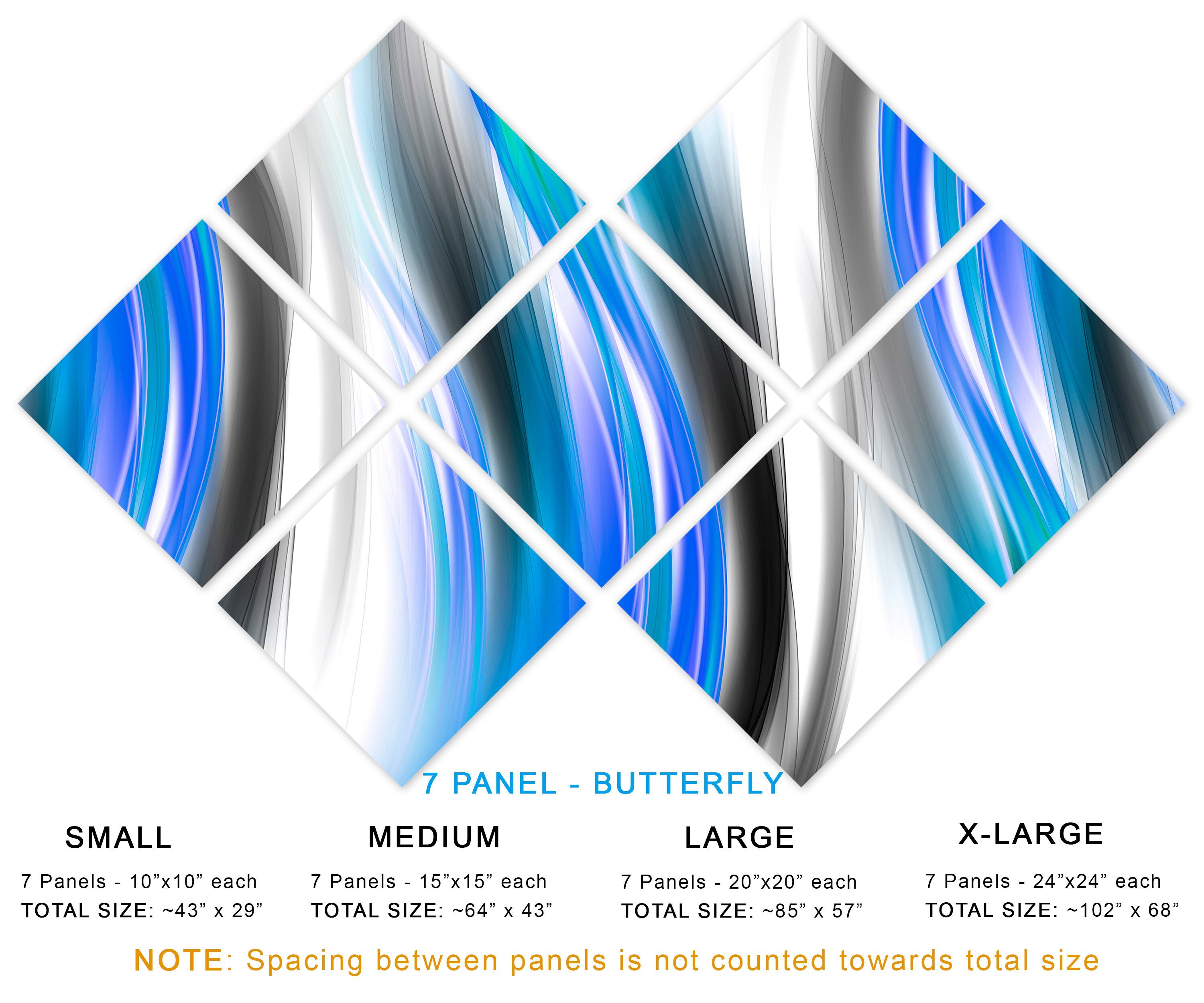 Metal Print Blue Wave Abstract Art Wall Art Vertical Wave | Etsy