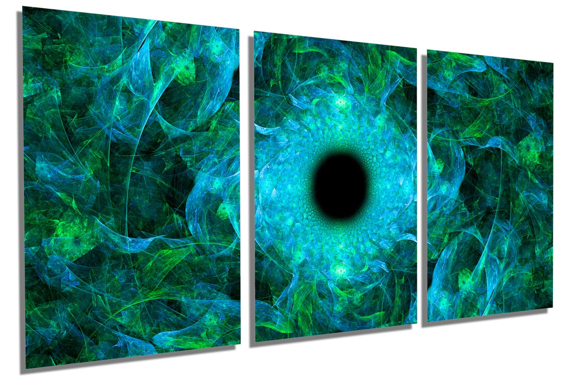 Metal Print Abstract Vortex Wall Art Chaotic fractal art | Etsy