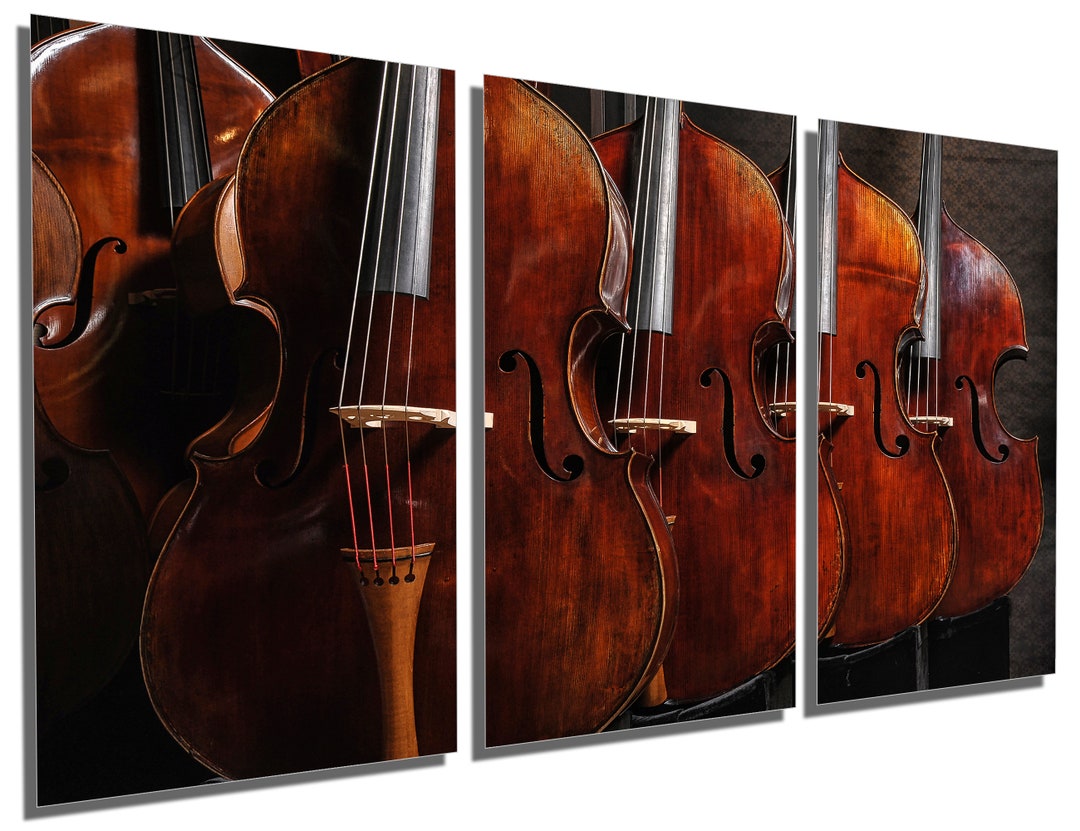 Metal Print - Musical Instruments Wall Art. Double Bass Wall Art Prints ...