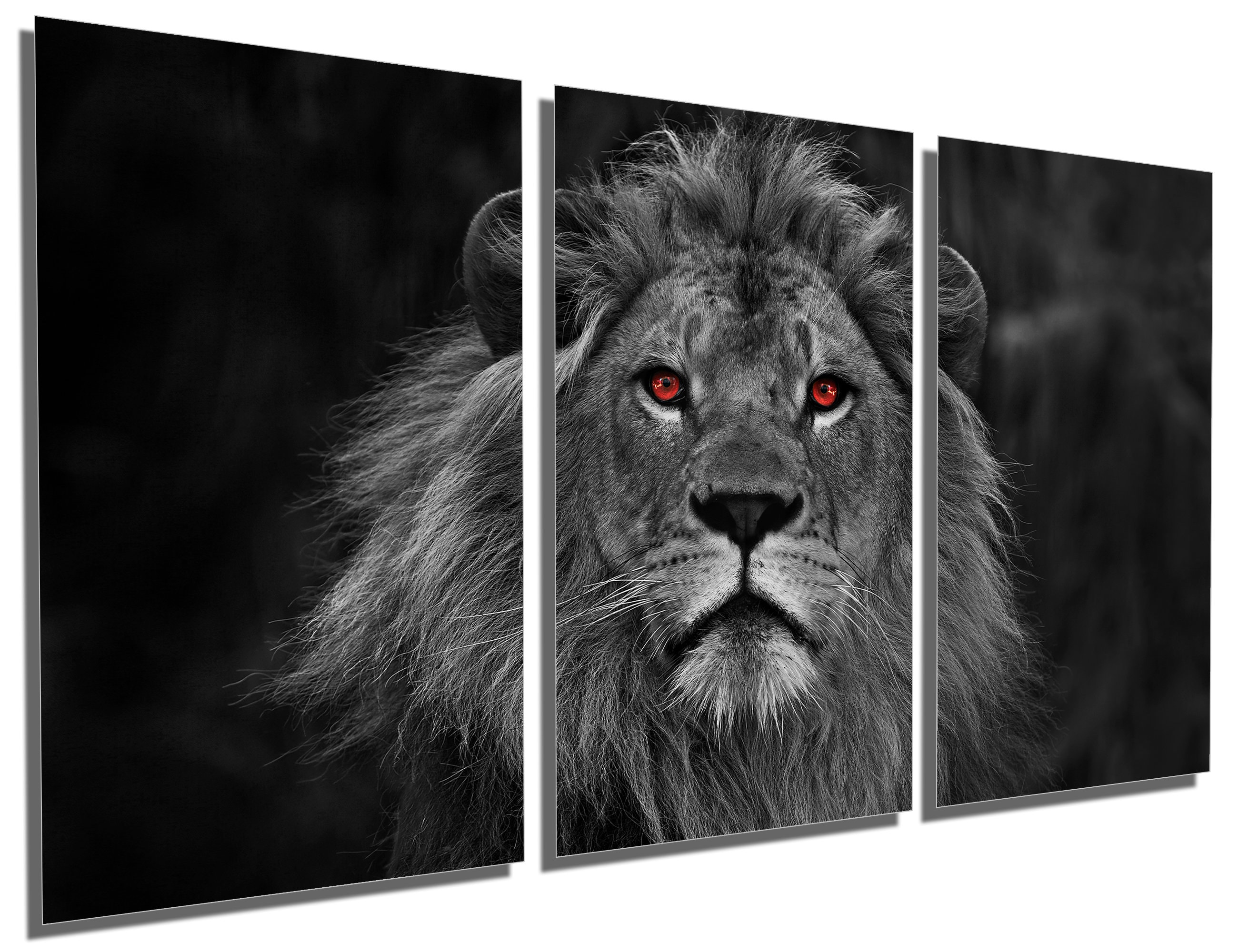 Black Lion With Red Eyes