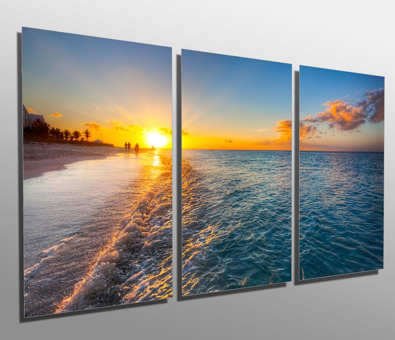 Metal Print Beach During Sunset Metal Wall Art Printed on - Etsy