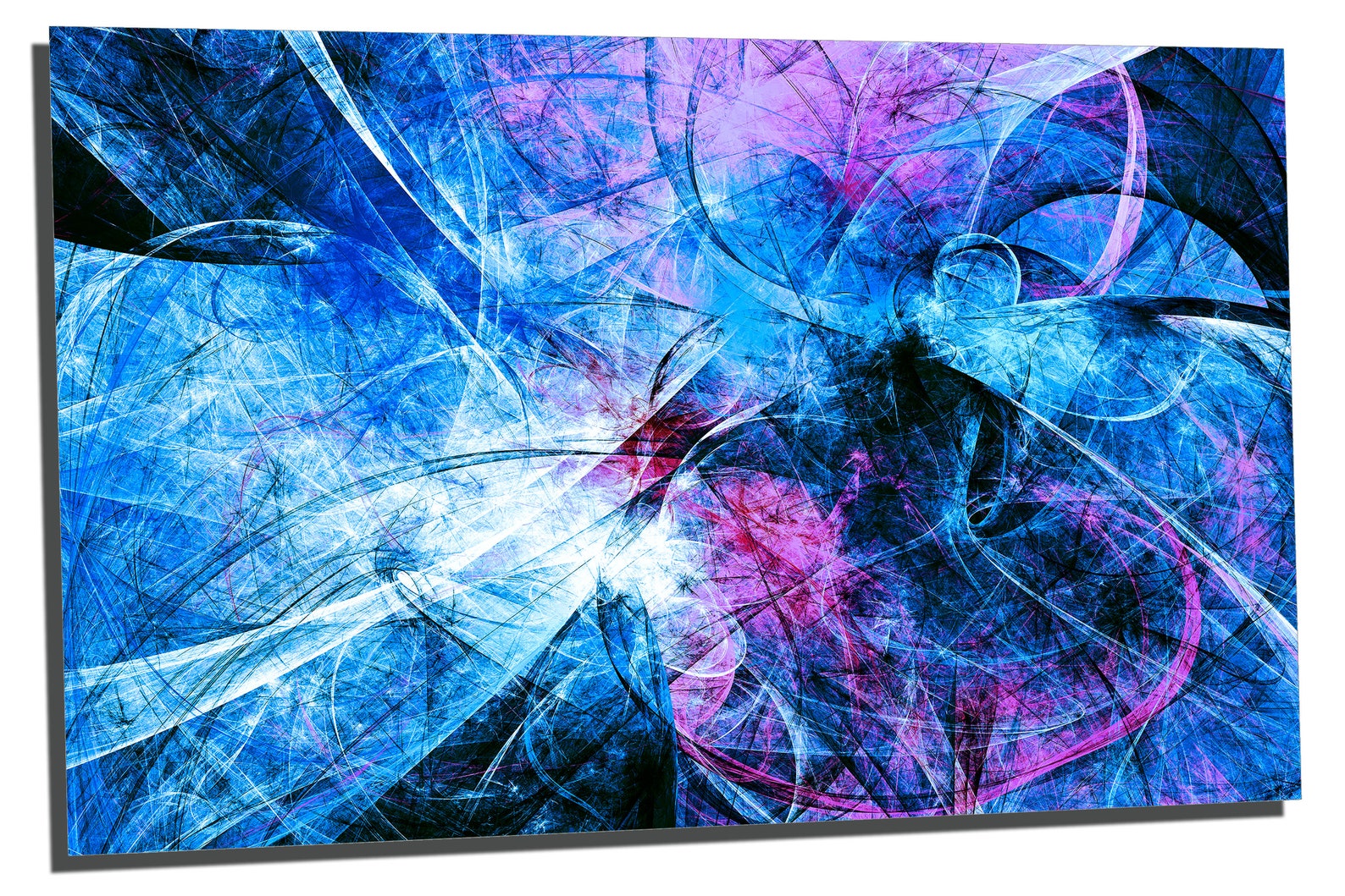 Metal Print Abstract Color Motion Wall Art Blue Fractal . - Etsy