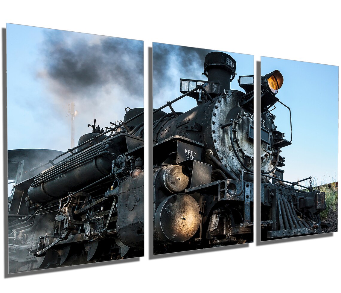 Metal Prints Old Coal Train Decor Wall Art 3 Panel Split - Etsy
