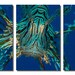 Metal Print - Red Sea Lionfish Wall Art Closeup - 3 Panel Split ...