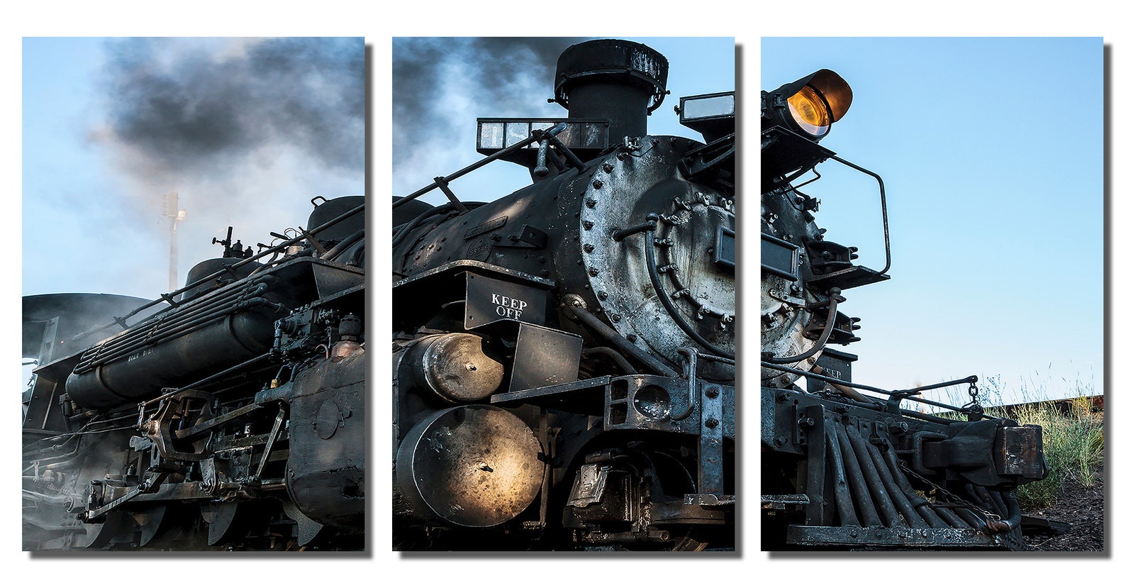 Metal Prints Old Coal Train Decor Wall Art 3 Panel Split - Etsy