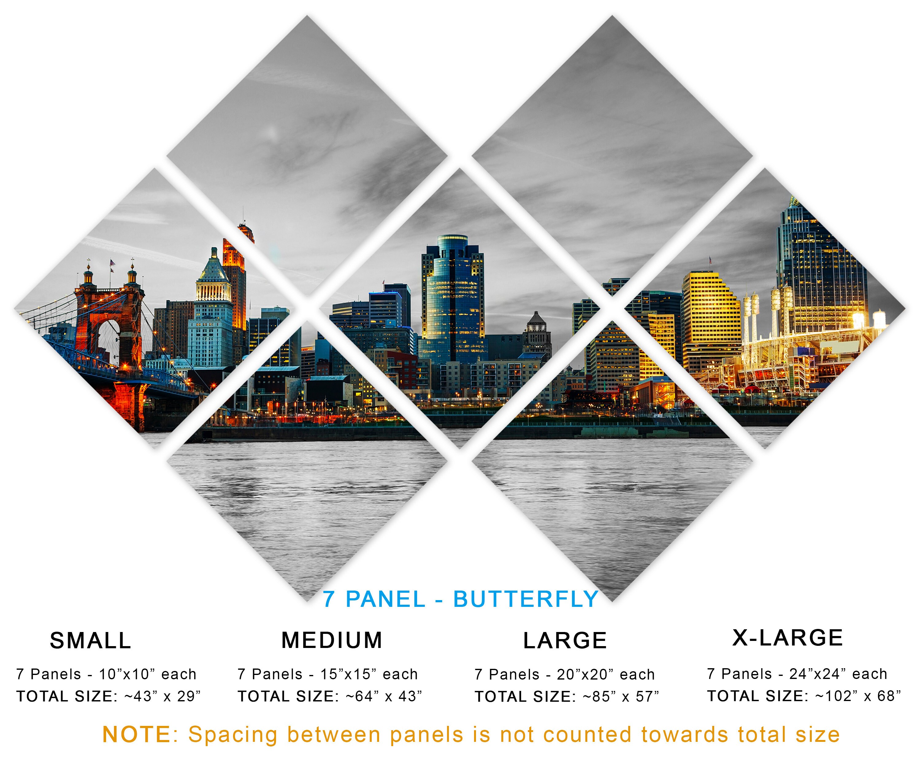 Metal Print Cincinnati Wall Art Cincinnati Ohio Skyline - Etsy