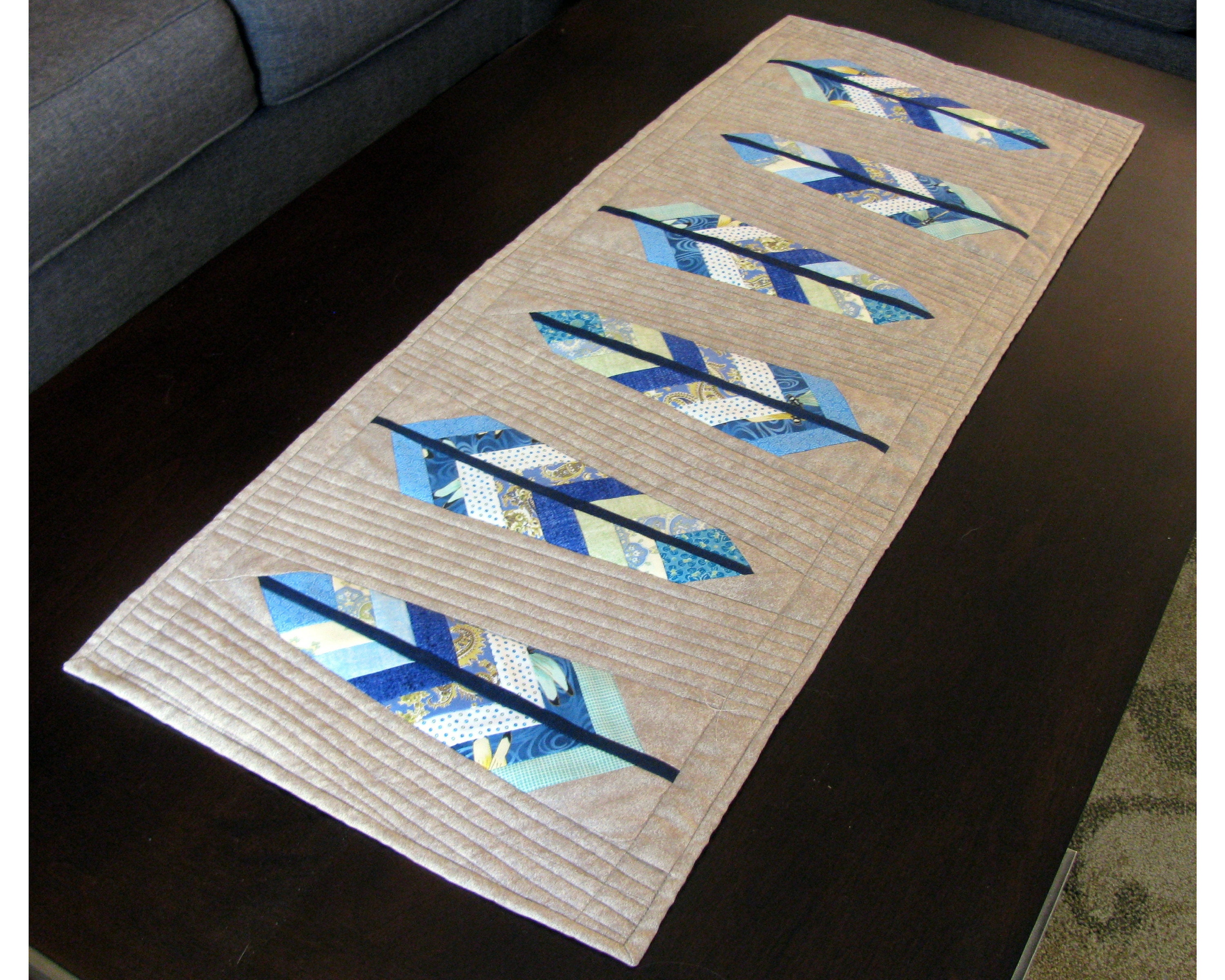 FEATHER YOUR NEST Quilted Table Runner Pattern 38 X | Etsy Canada