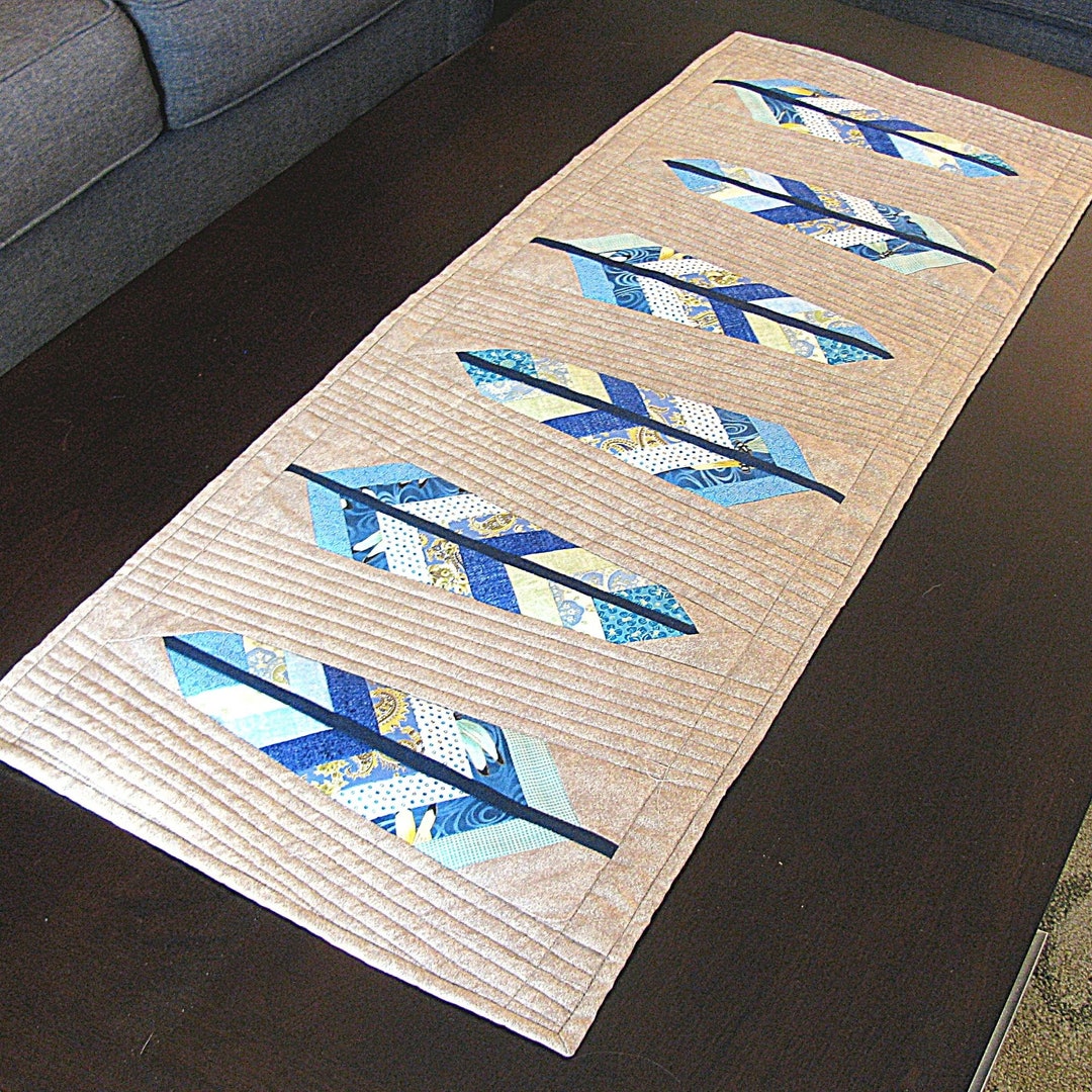 FEATHER YOUR NEST Quilted Table Runner Pattern - Etsy